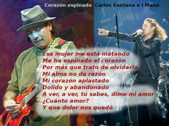 Corazón espinado cantata da Carlos Santana e i Maná - CaffèBook